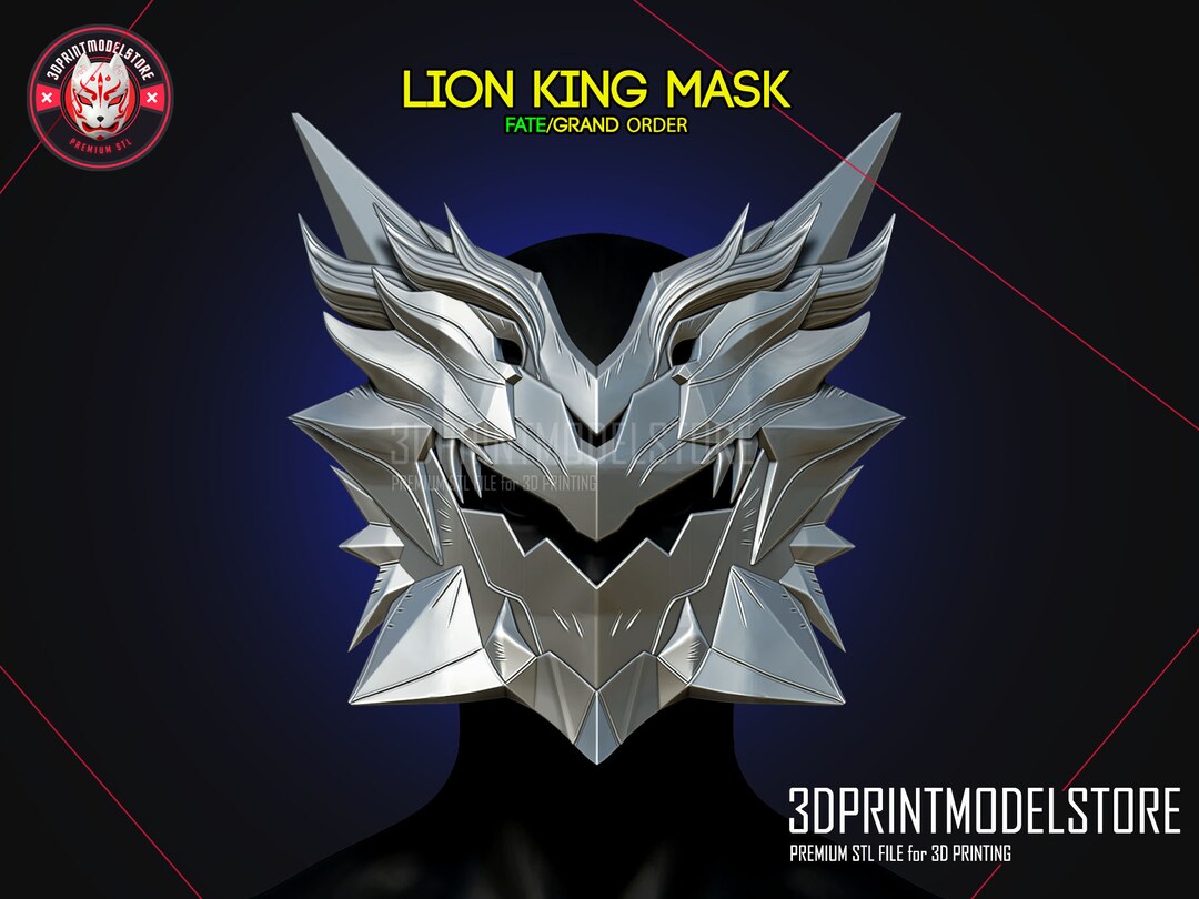 Lion King Fate Cosplay Mask 3D Print Model - Halloween Costume Mask ...
