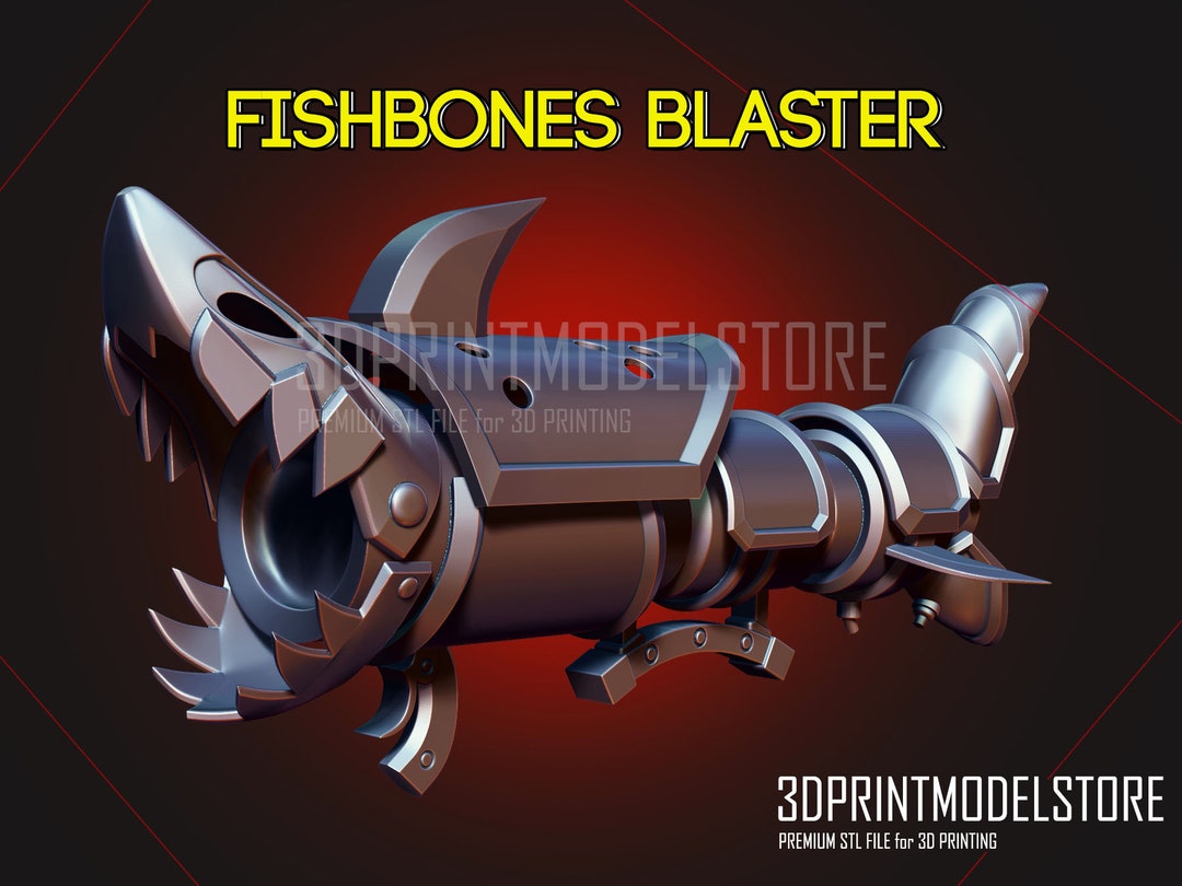 Fishbones Blaster 3D Print Model STL File for Cosplay - Etsy UK