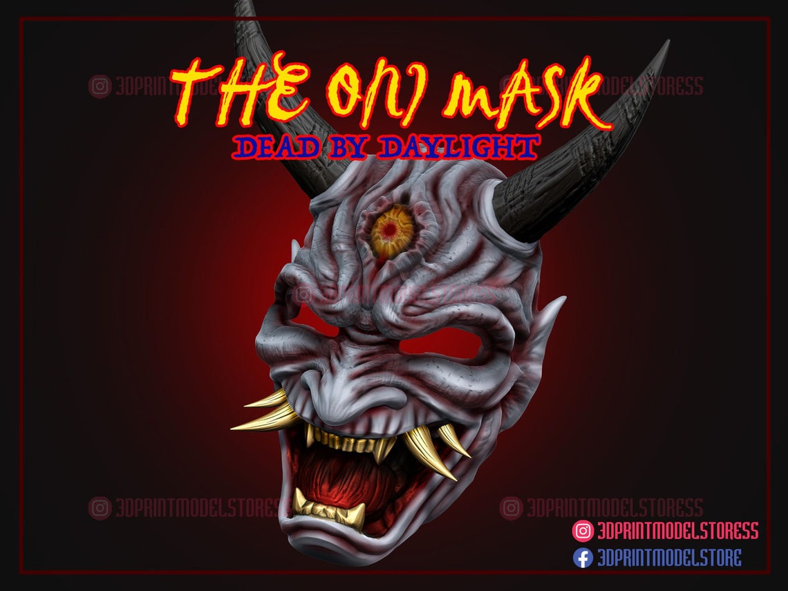 The Oni Mask for Cosplay Halloween Mask STL File - Etsy
