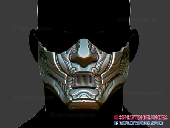 Cyberpunk Mask Japanese Kitsune Cosplay Helmet 3D Print | Etsy