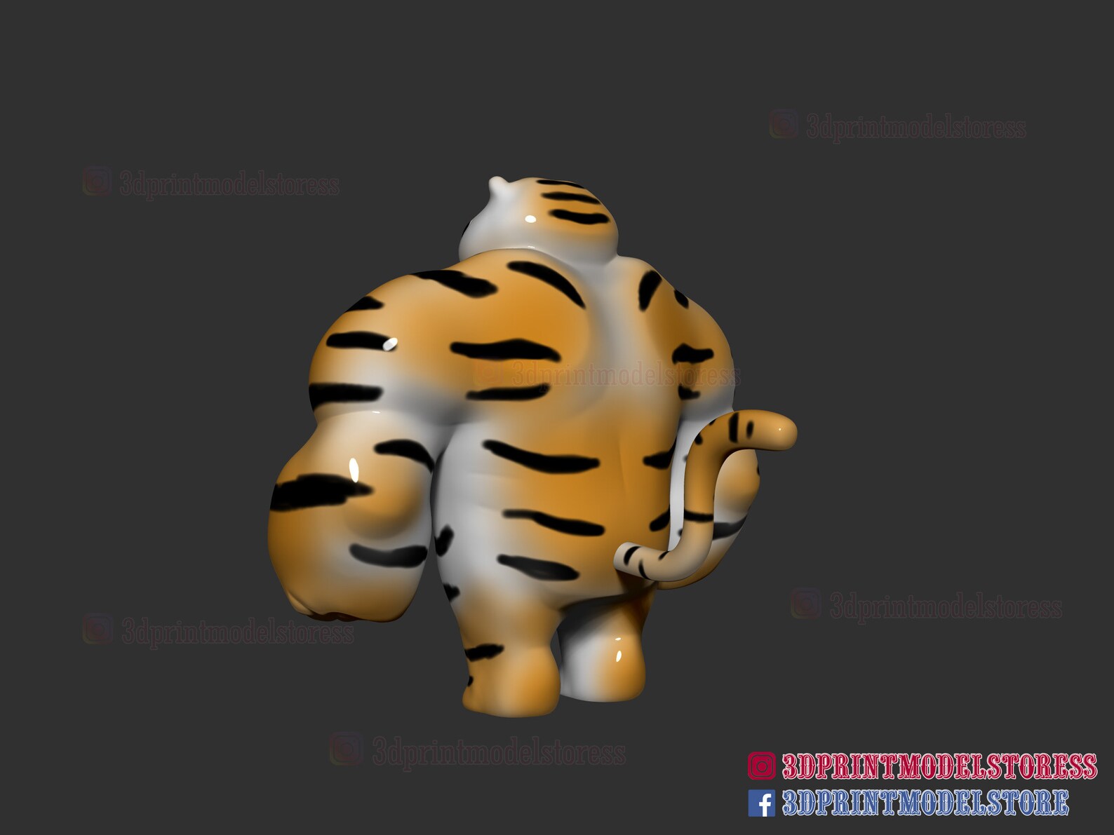 Swole Tiger Muscle Tiger STL File 3D Print Model - Etsy