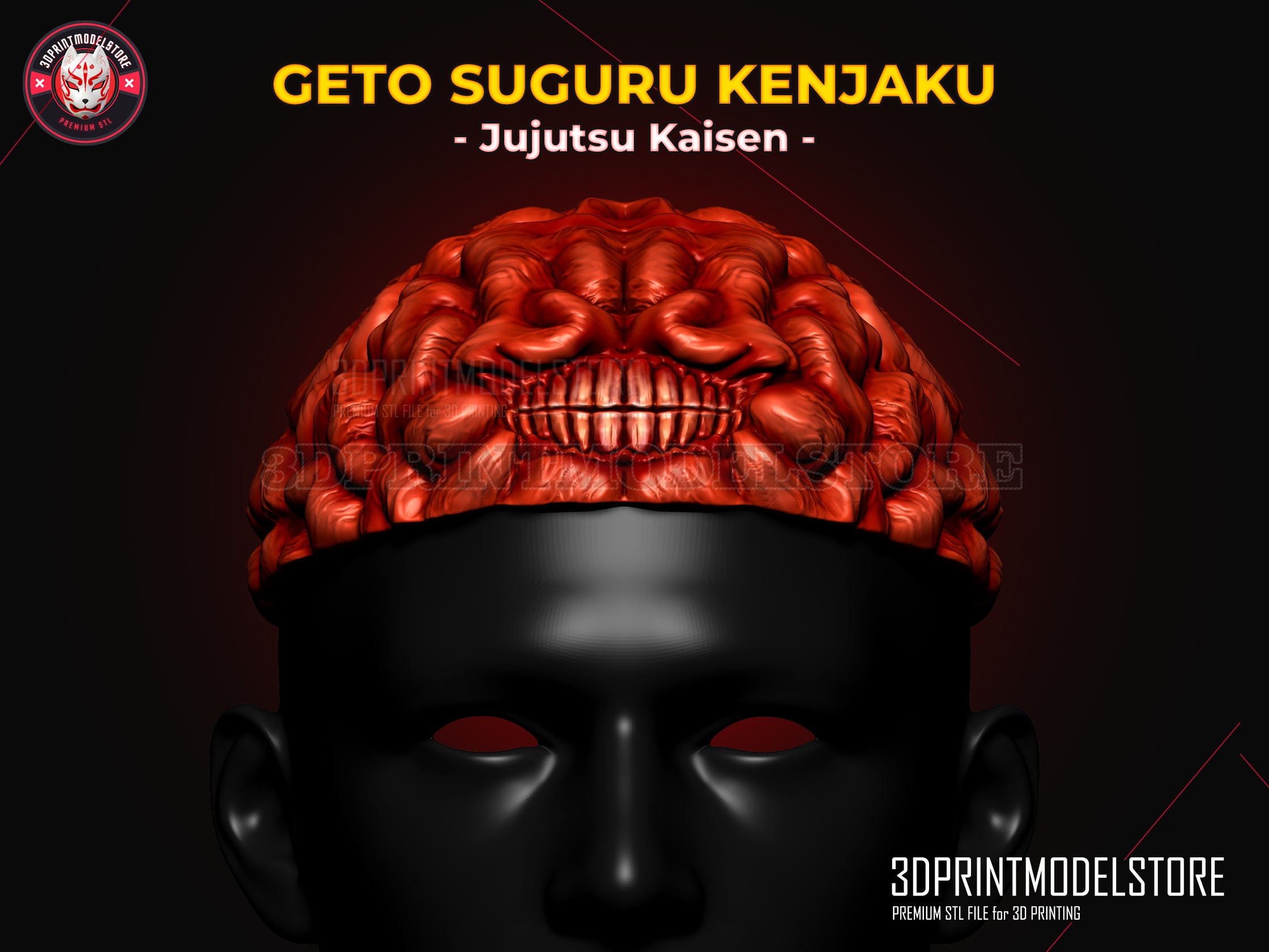 Jujutsu Cosplay Kenjaku Brain 3D Print Model Halloween - Etsy