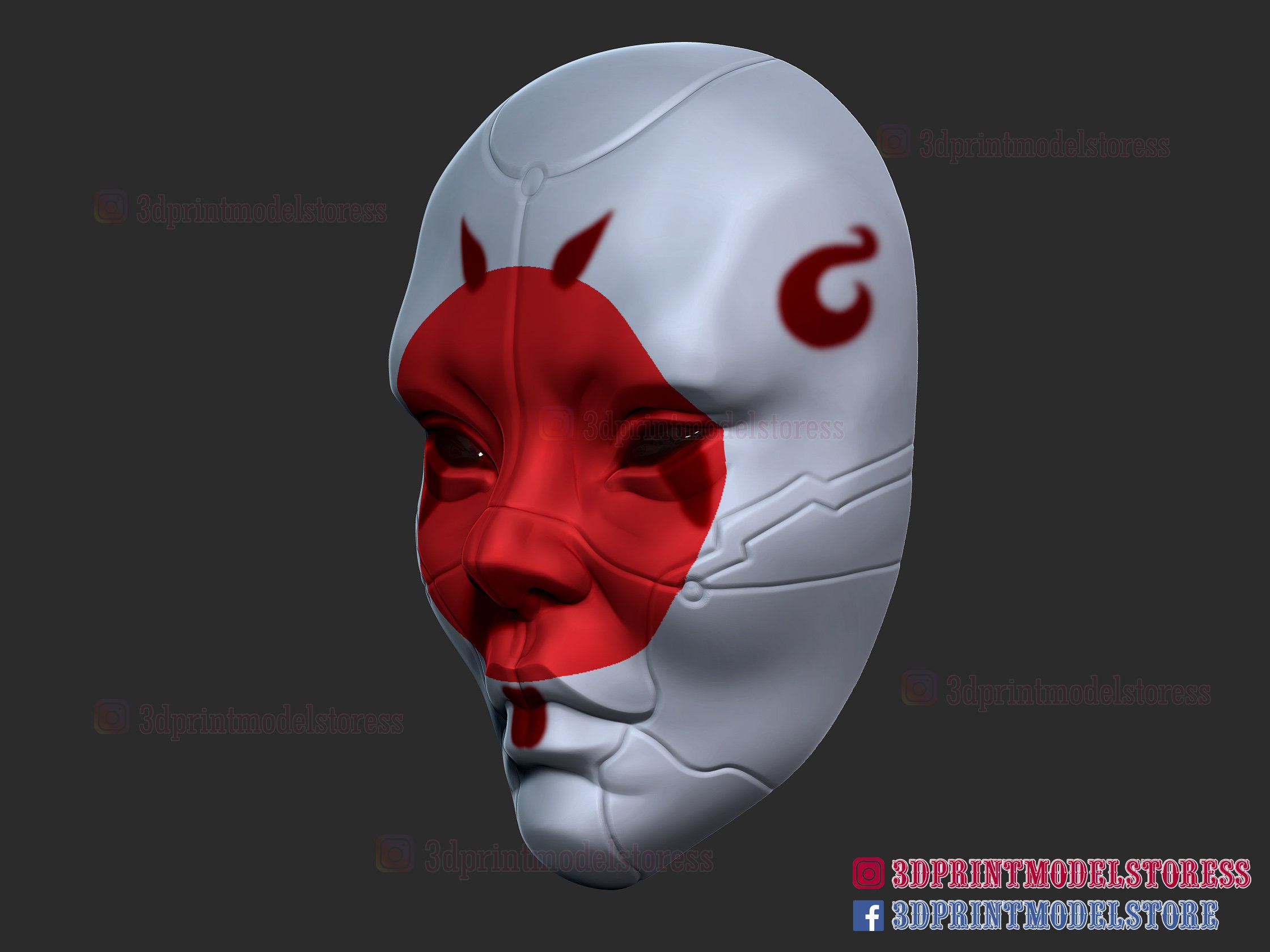 Japanese Geisha Mask 3D Print Files - Etsy