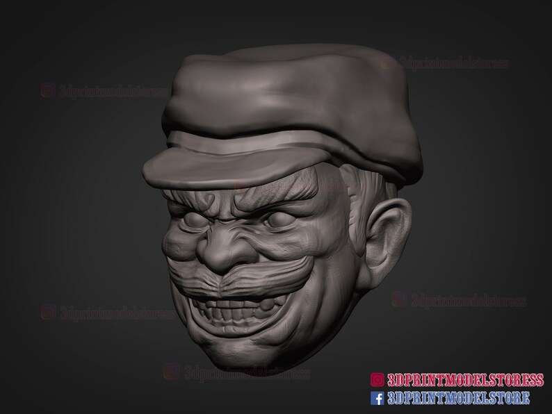 Mario Devil Head Sculpt 3D print model Custom Figures STL | Etsy