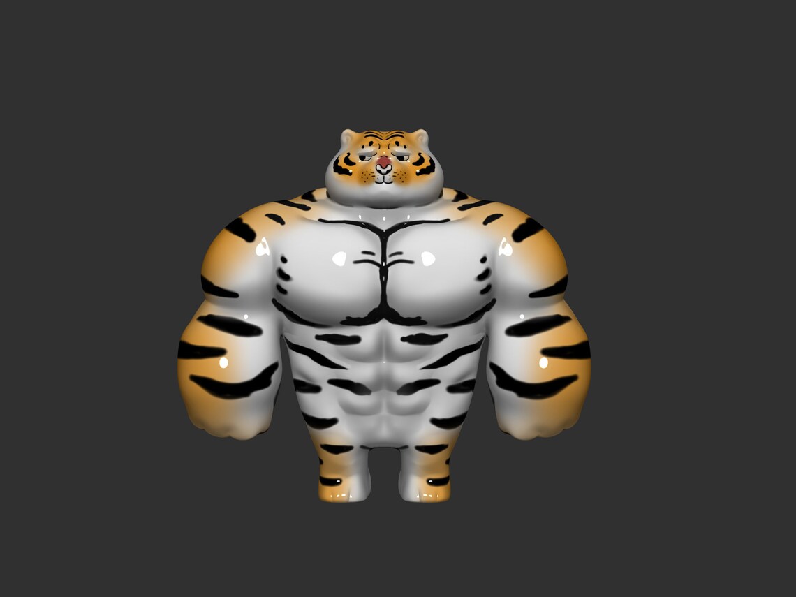 Swole Tiger Muscle Tiger STL File 3D Print Model | Etsy