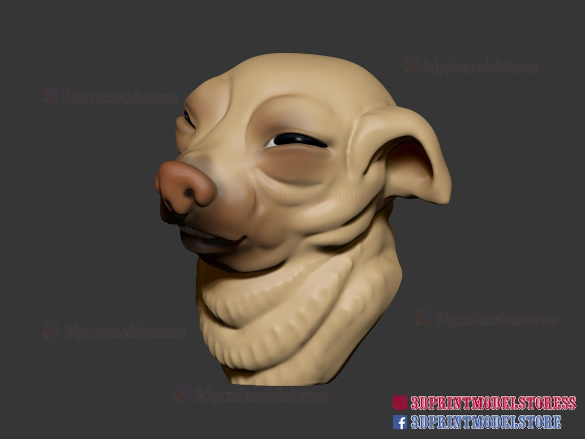 3D Print File Meme Dog Face Doge Meme Sculpture STL File - Etsy