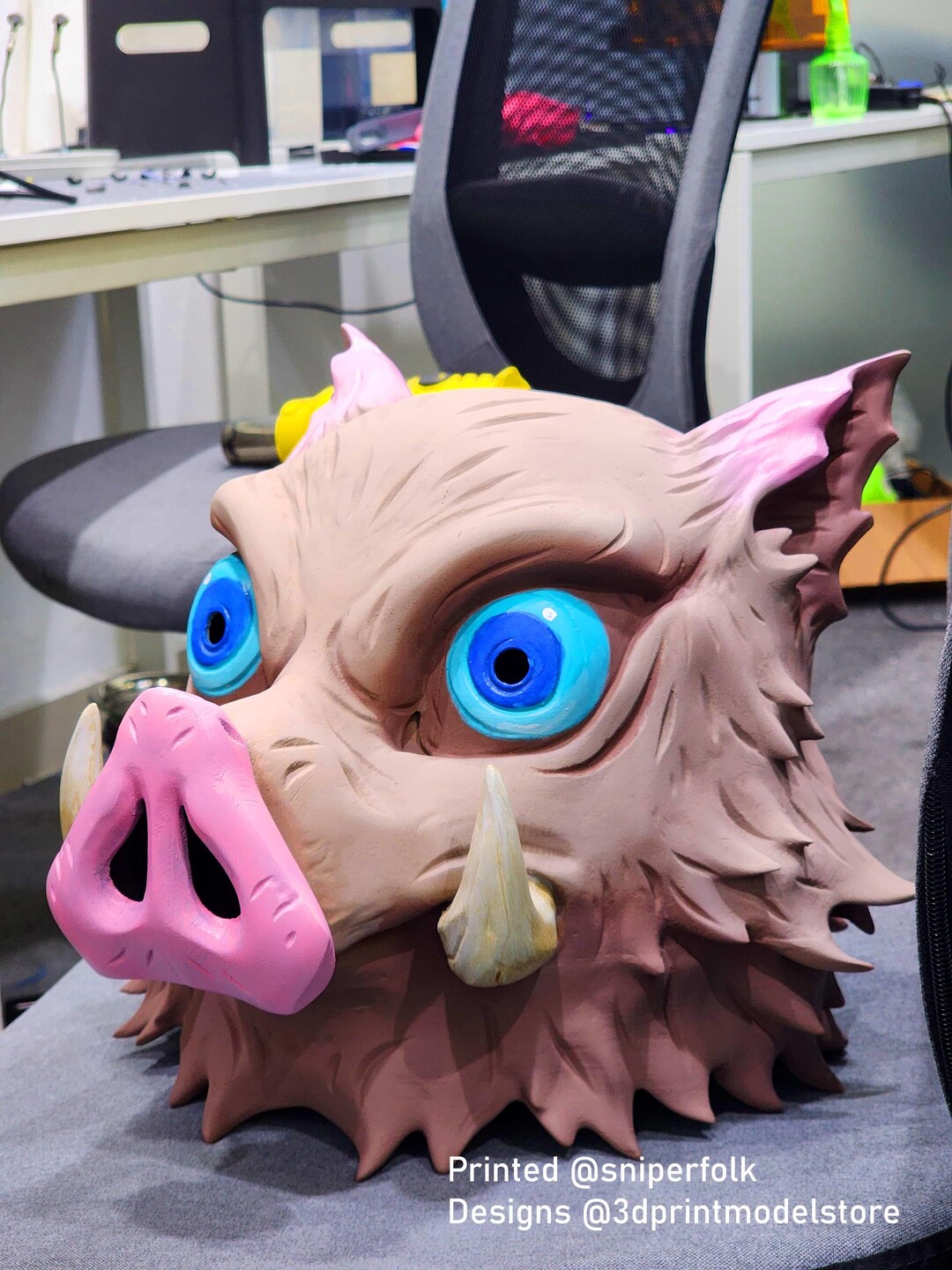 Inosuke Mask Demon Cosplay Helmet - Anime - 3D Print Model - STL Files ...
