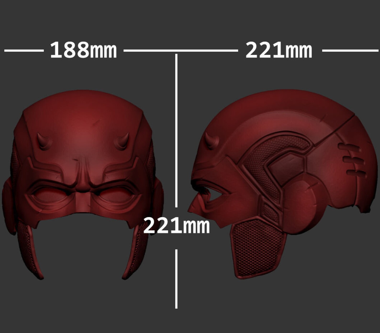 Marvel Cosplay Mask Daredevil Mask Halloween Costume - Etsy