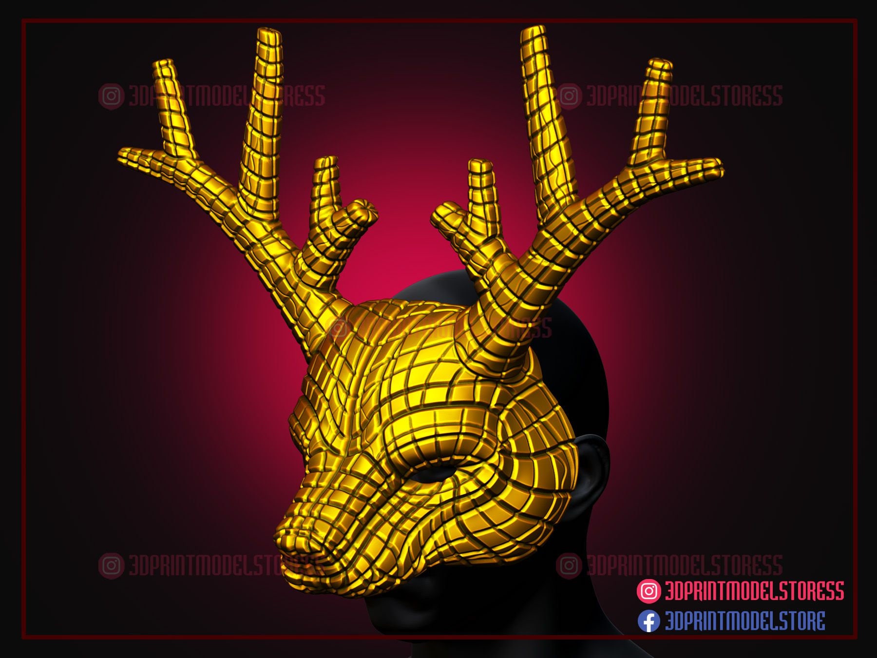 Squid Game Mask Deer Vip Mask STL File for 3D Printing for - Etsy