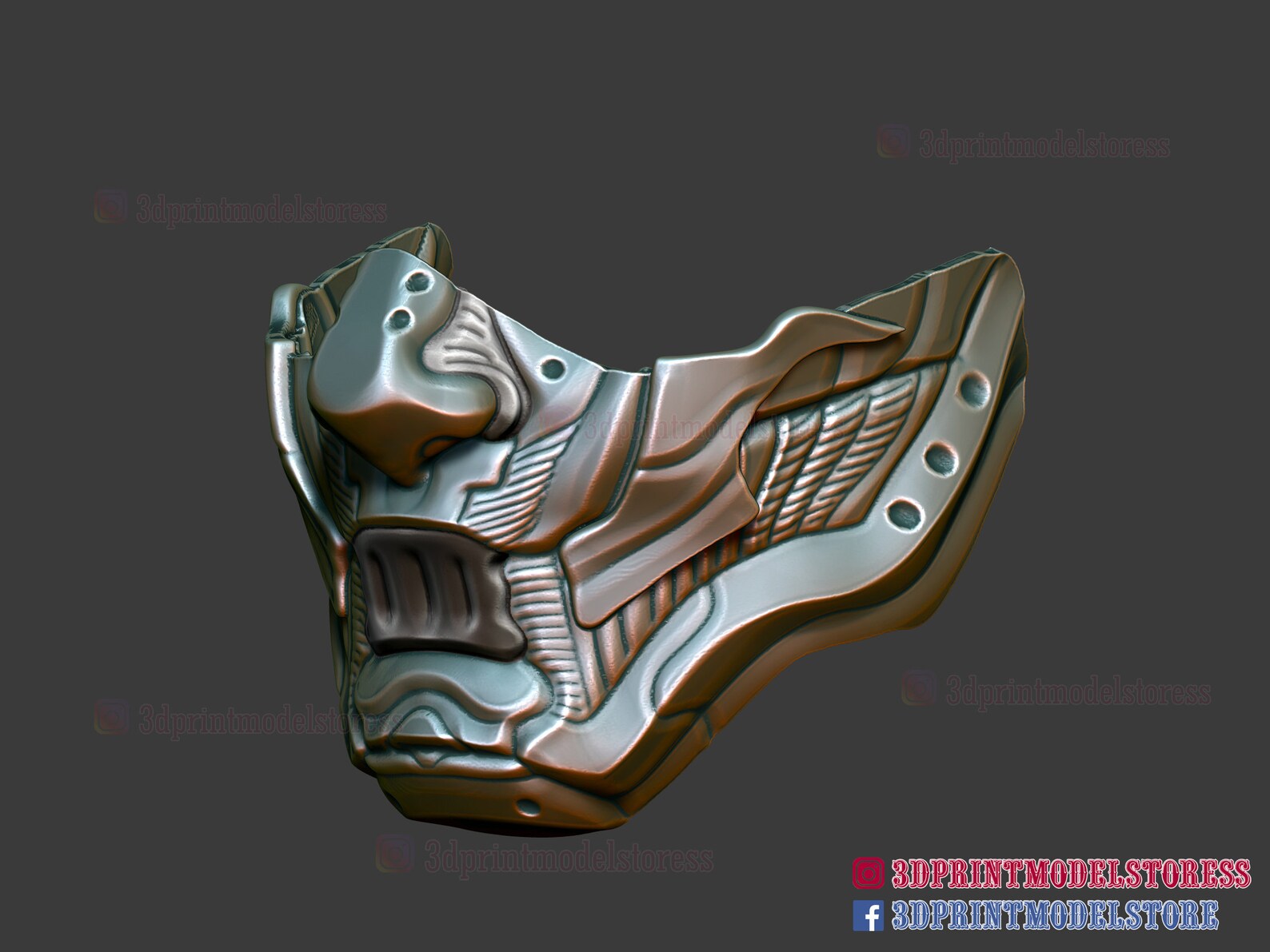 Cyberpunk Mask Japanese Kitsune Cosplay Helmet 3D Print | Etsy