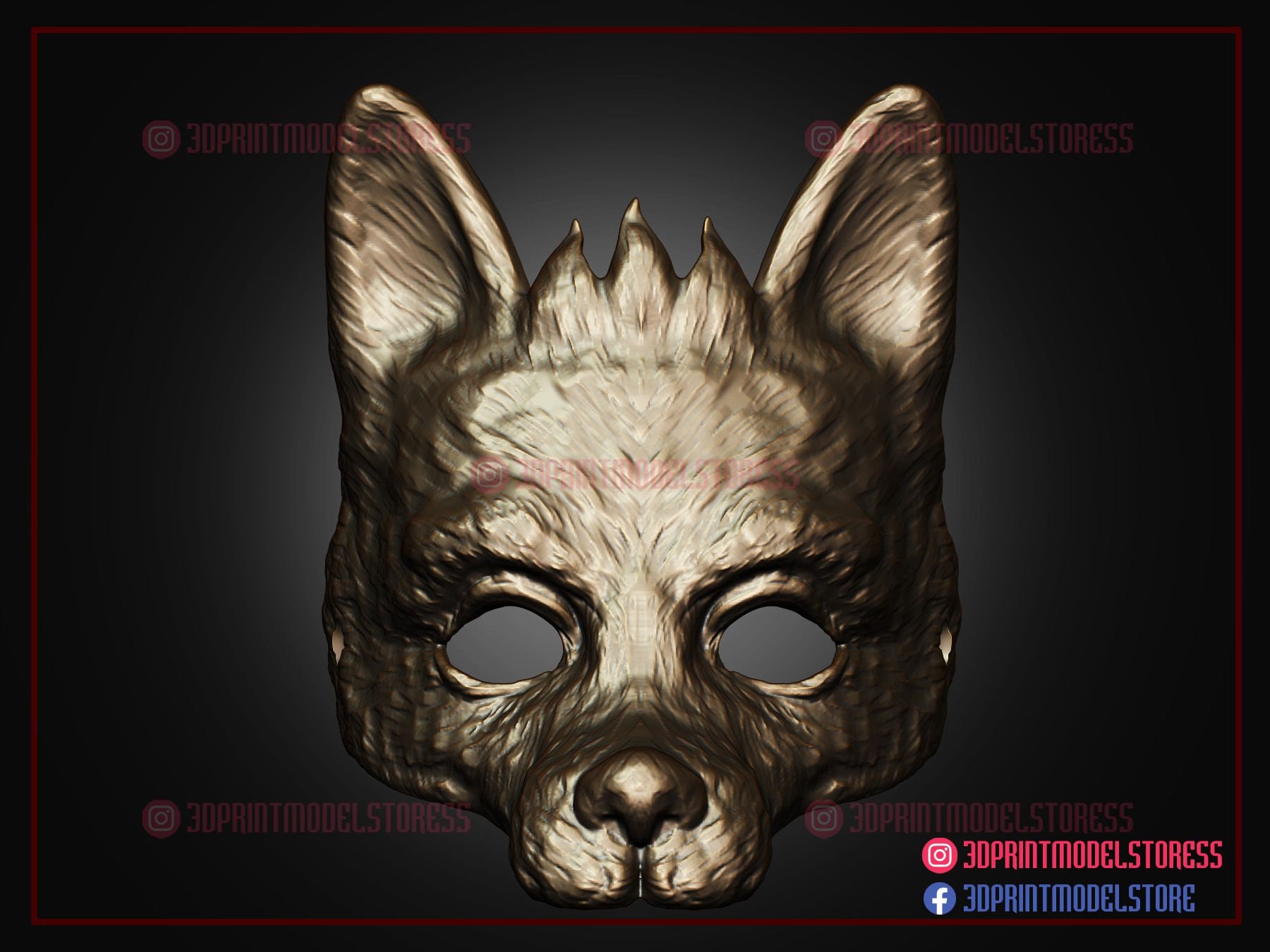 Kitsune Fox Mask Cosplay Costume Halloween 3D Print Model | Etsy