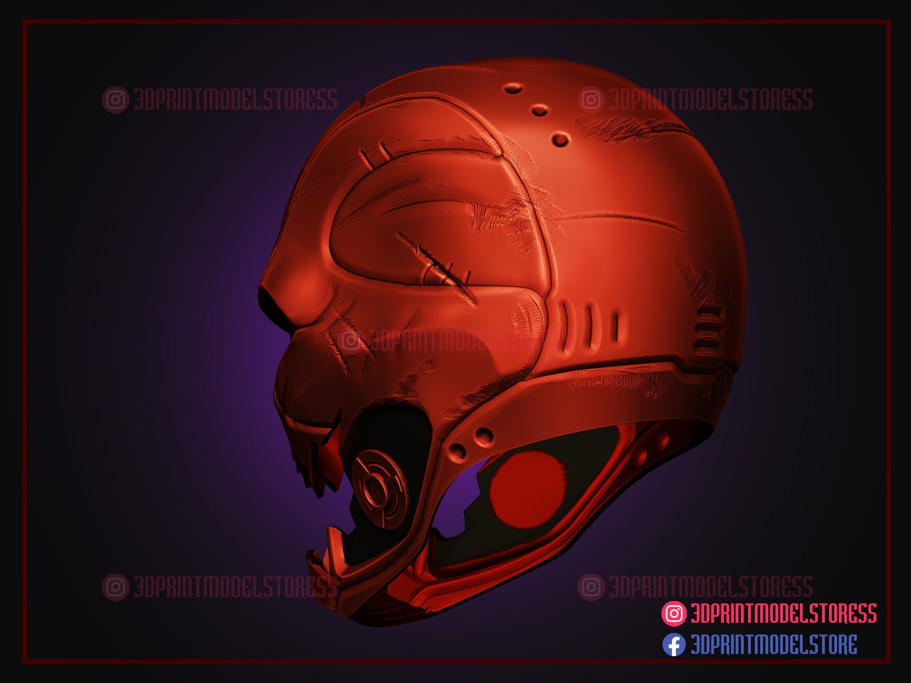 Red Hood Battle Damage Helmet Jason Todd Red Hood Helmet - Etsy