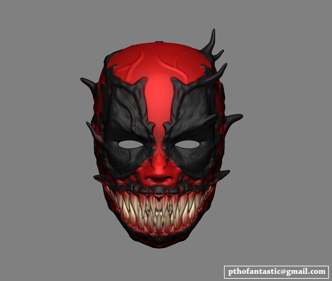 3d Print Files - Marvel Cosplay Mask, Deadpool Face Mask, Venom ...