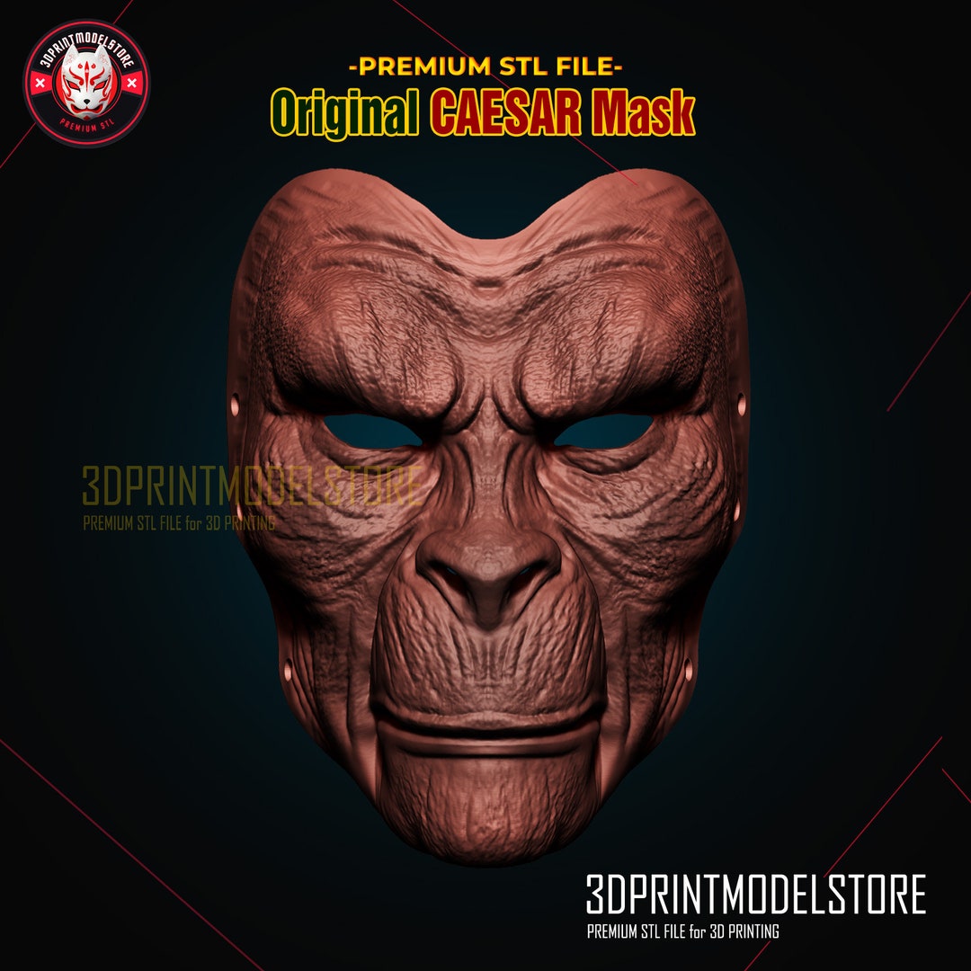 Original Planet of the Apes Caesar Mask Cosplay - 3D Print Model - STL ...