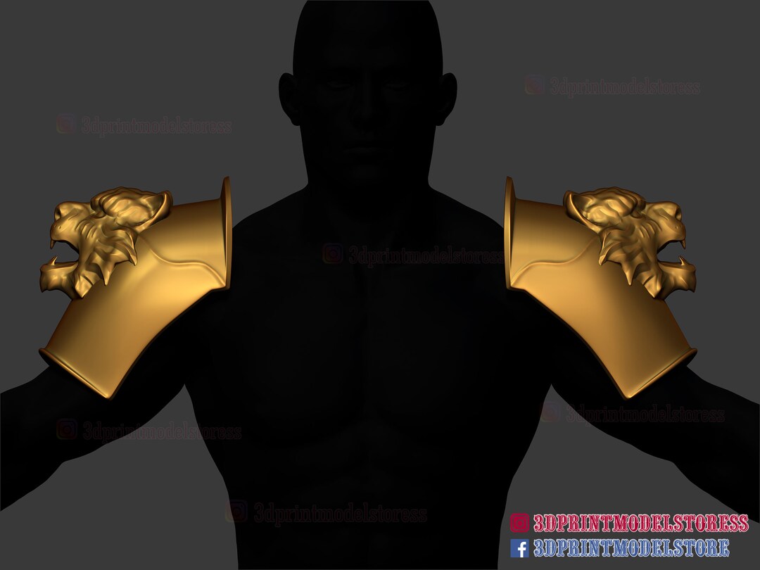3d Print File Cosplay Larp Armor Set - Shoulder Armor - Tiger Roman ...