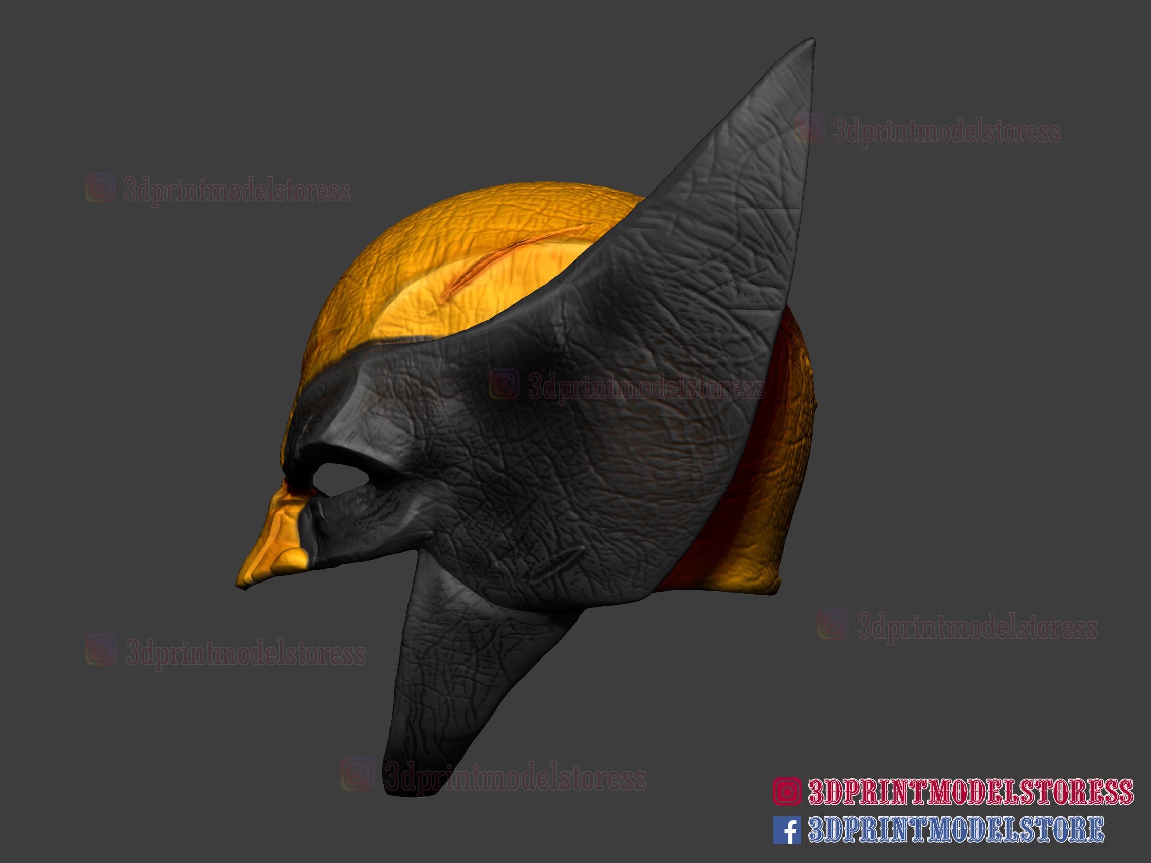 Inspired Wolverine Helmet Marvel Cosplay 3D Print Model | Etsy