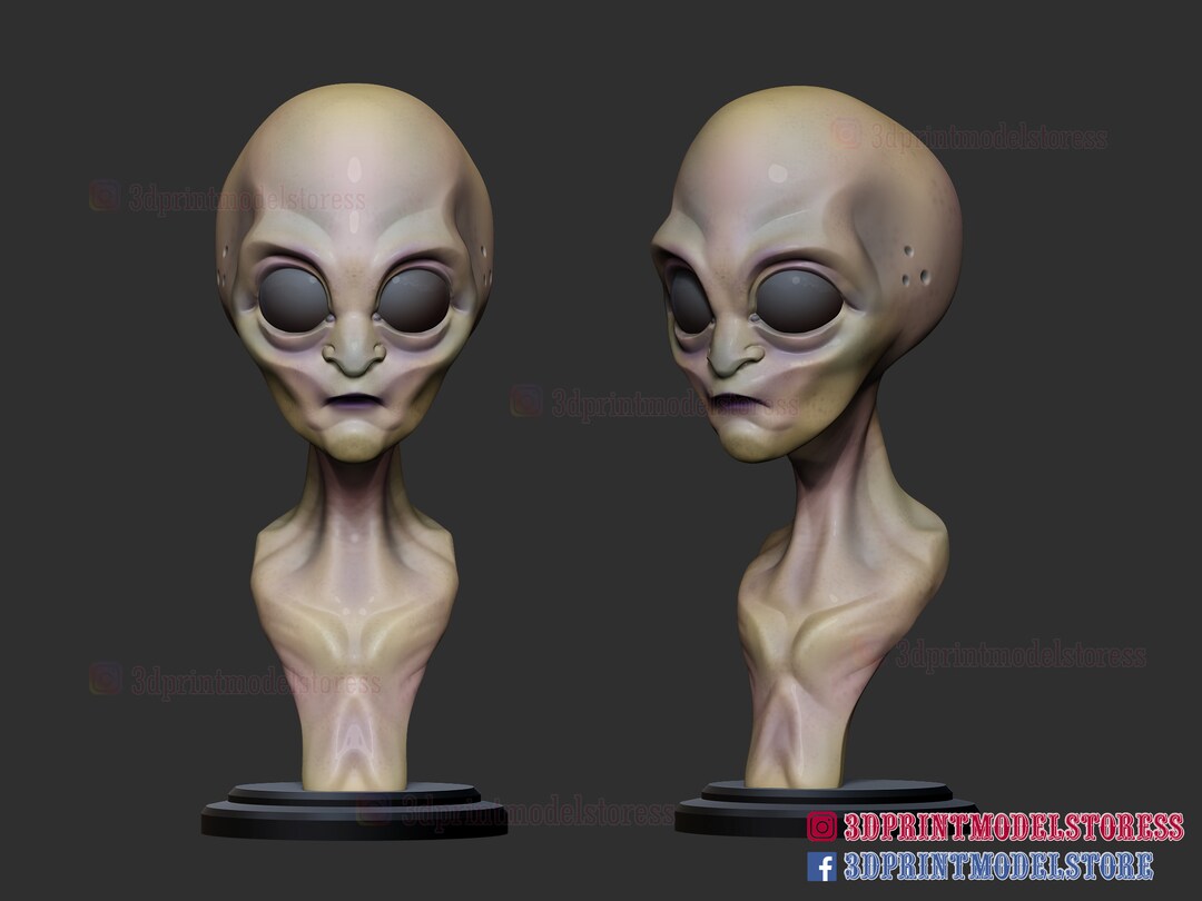 3d Print File Inspired Alien Bust Sculpture STL File - Etsy