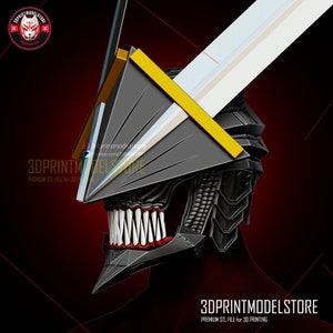 Chainsaw Man Longsword Devil Helmet Cosplay, Props, Anime - 3D Print ...