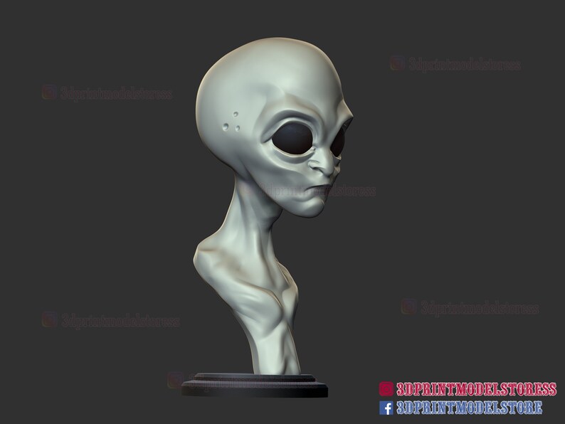 3d Print File Inspired Alien Bust Sculpture STL File | Etsy
