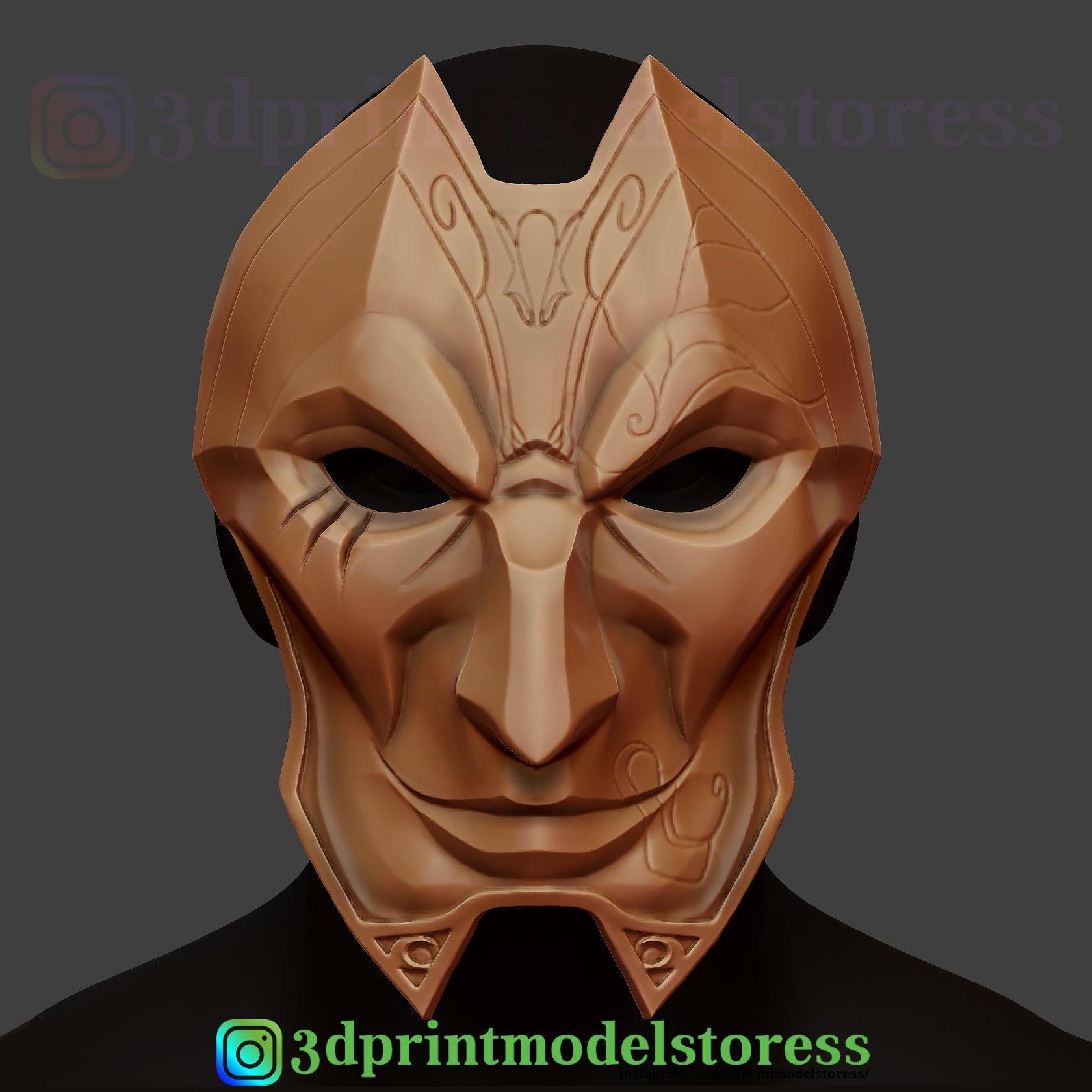 3d Print File League of Legends Cosplay Jhin Mask Costume - Etsy