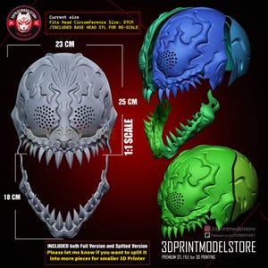 Venom Mask - Spiderman Helmet Cosplay - Marvel Hollow Skull - 3D Print ...
