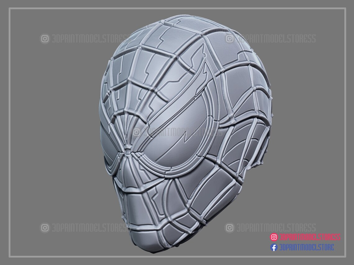 Spiderman Mask Marvel Cosplay Helmet STL File 3D Print - Etsy