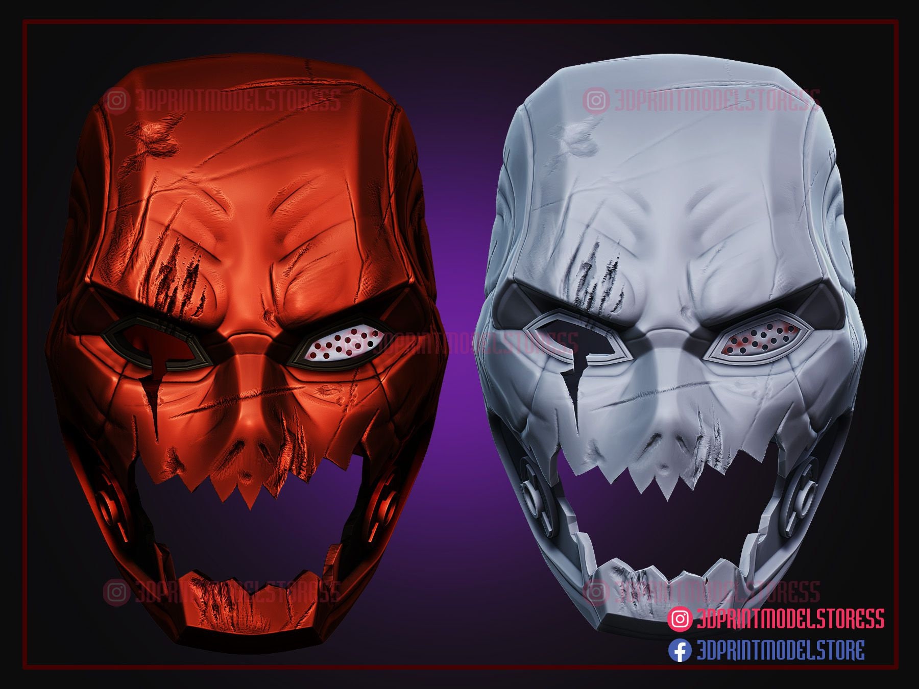 Red Hood Battle Damage Helmet Jason Todd Red Hood Helmet - Etsy