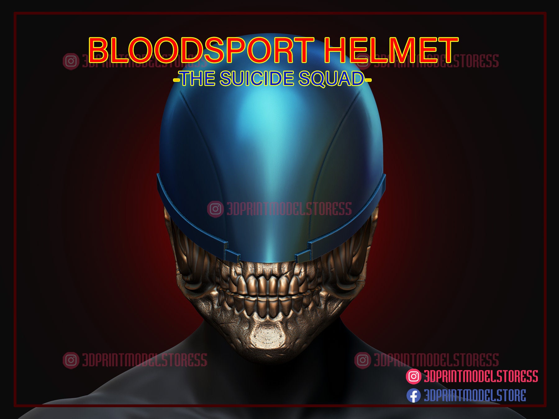 BloodSport Helmet Suicide Squad 2 Cosplay STL File for 3D - Etsy 日本