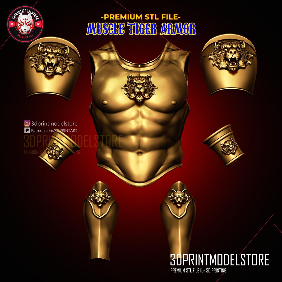 Roman Muscle Armor Larp for Cosplay, Halloween, Props Costume - Tiger ...