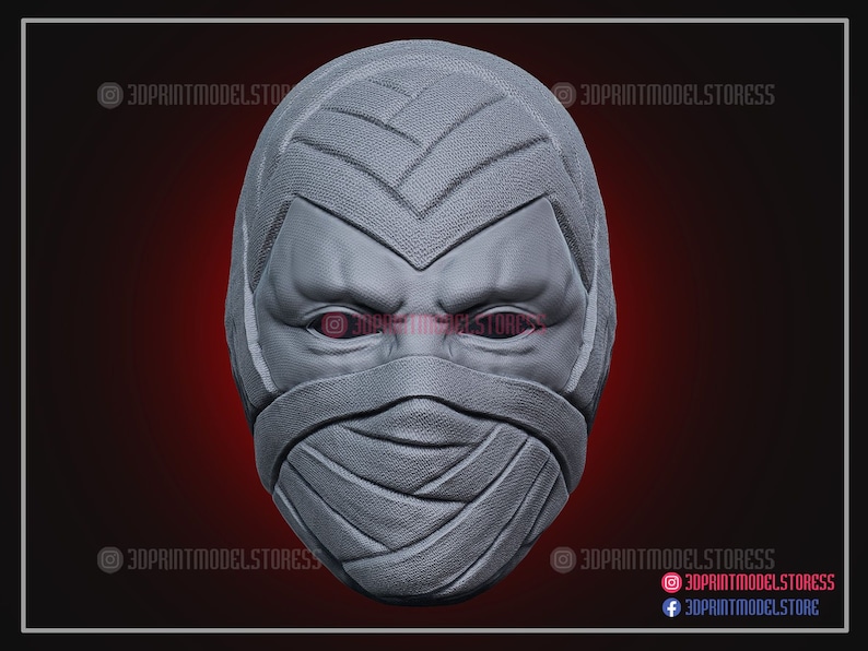 Moon Knight Mask Marvel Cosplay Helmet STL File 3D Print | Etsy