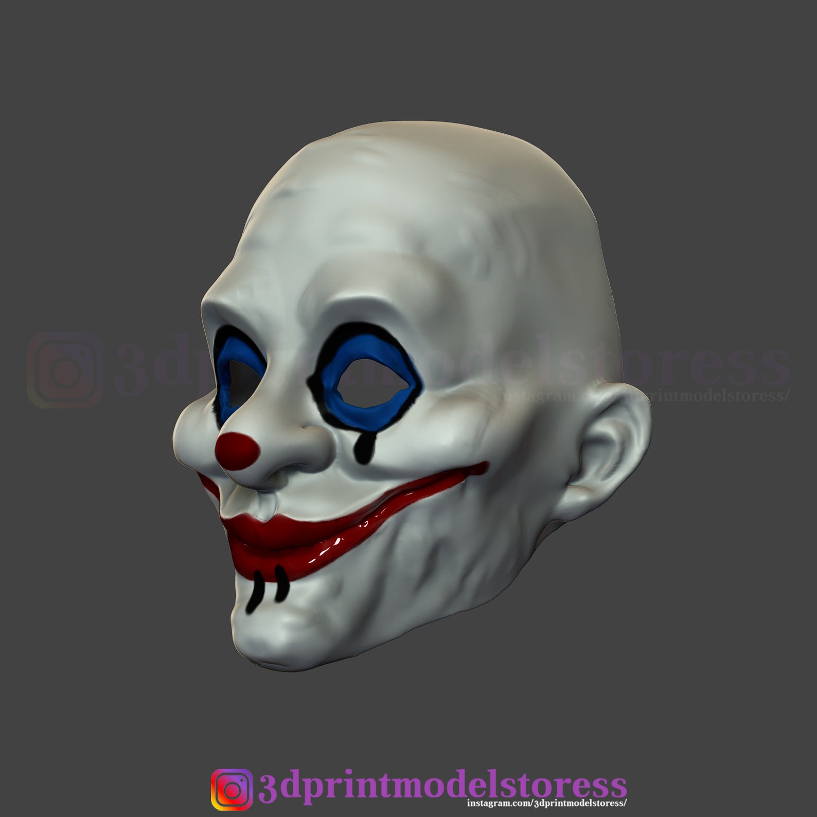 3D Print Files Cosplay Helmet Joker Mask STL File 3D | Etsy