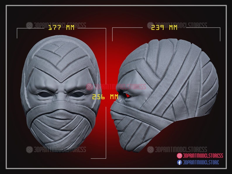 Moon Knight Mask Marvel Cosplay Helmet STL File 3D Print | Etsy