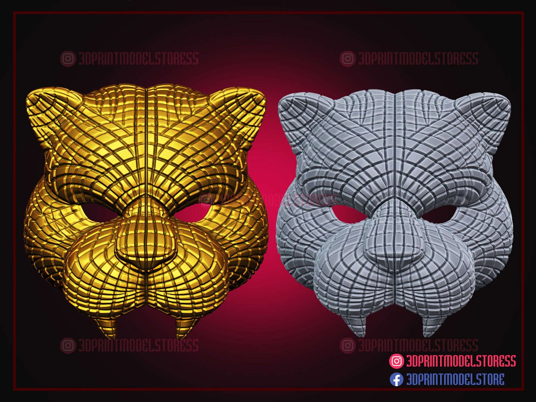 Squid Game Tiger Vip Mask STL File for 3D Printing for Cosplay - Etsy