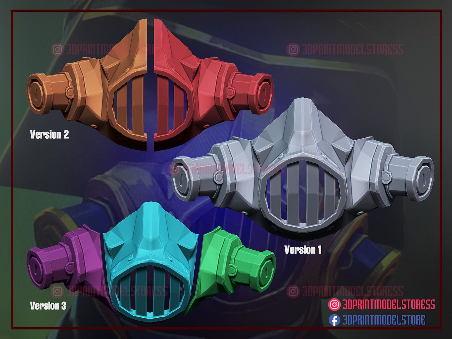 Arcane Enforcer Mask League of Legends Cosplay Mask 3D Print - Etsy