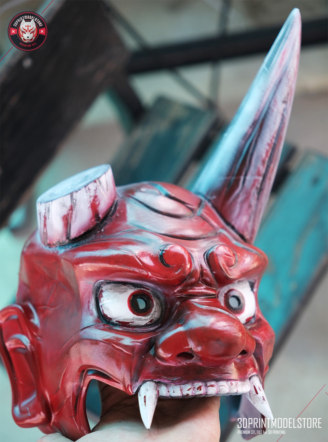 Street Fighter 6 Akuma Mask Oni Hannya Samurai Ghost Cosplay Mask 3D ...