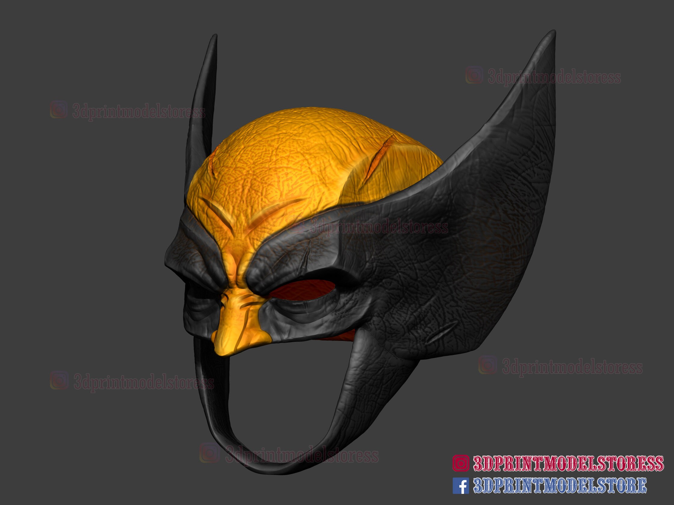Inspired Wolverine Helmet Marvel Cosplay 3D Print Model | Etsy