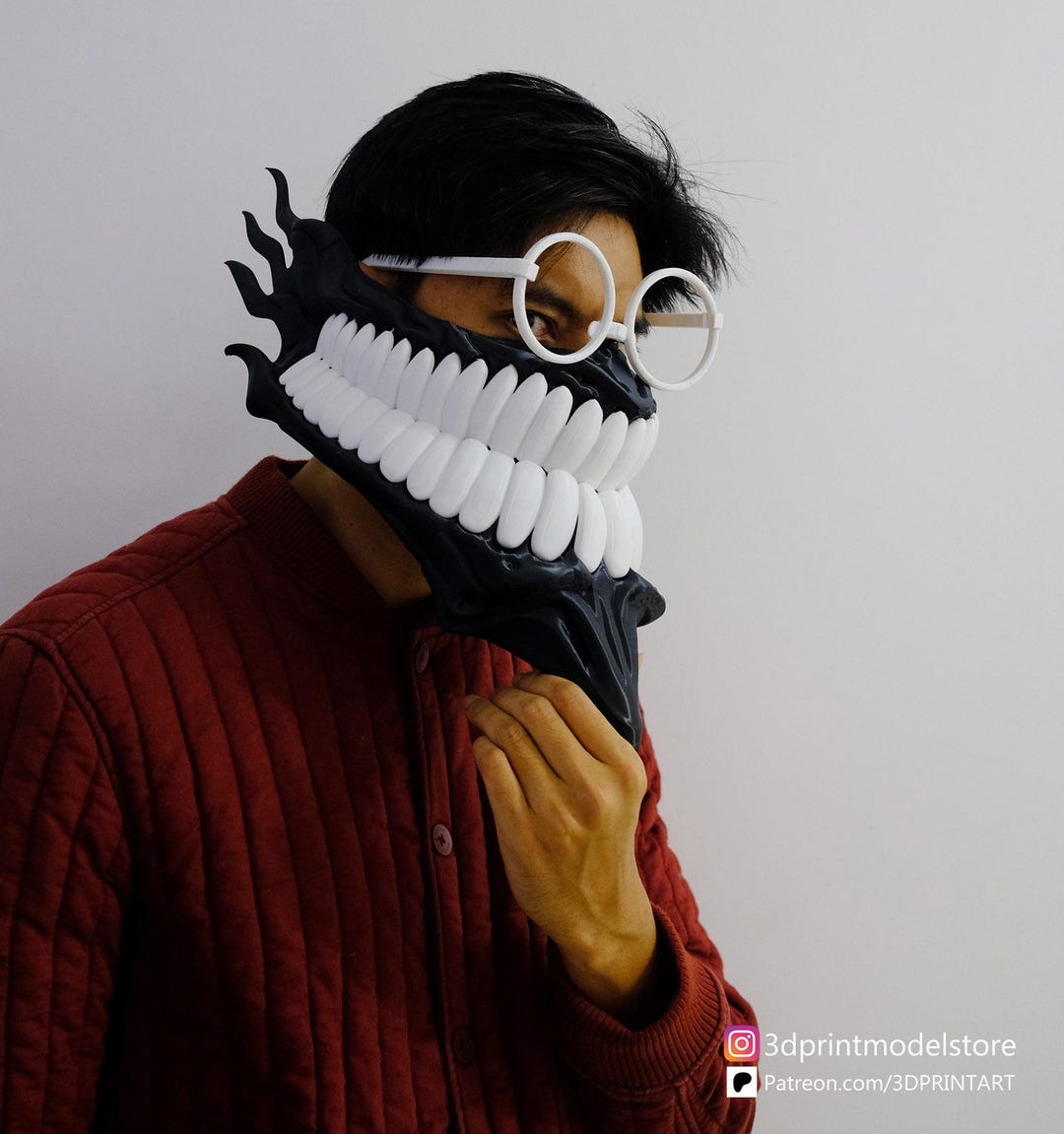 Dandadan Okarun Mask Anime Cosplay Hollow Mask Skull 3D Print Model STL ...