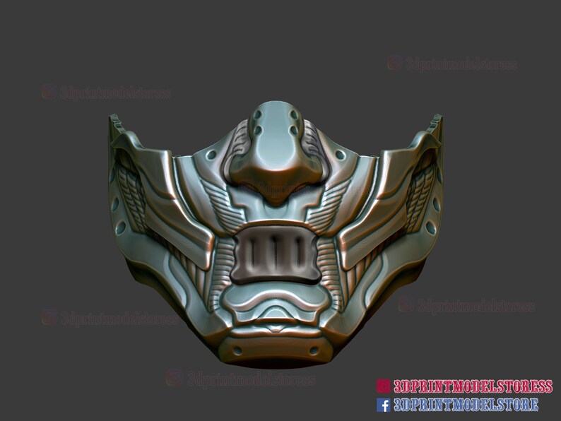 Cyberpunk Mask Japanese Kitsune Cosplay Helmet 3D Print | Etsy