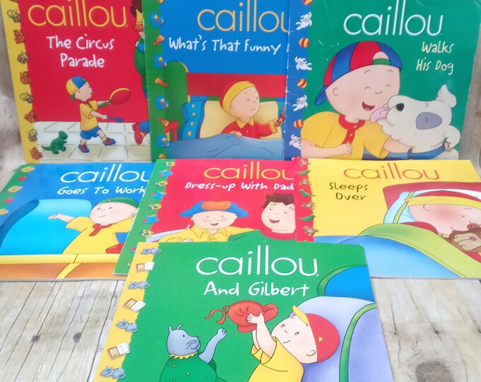 Caillou Softcover Books PBS Kids TV Show Set of 7 Childrens Books (bb4 ...