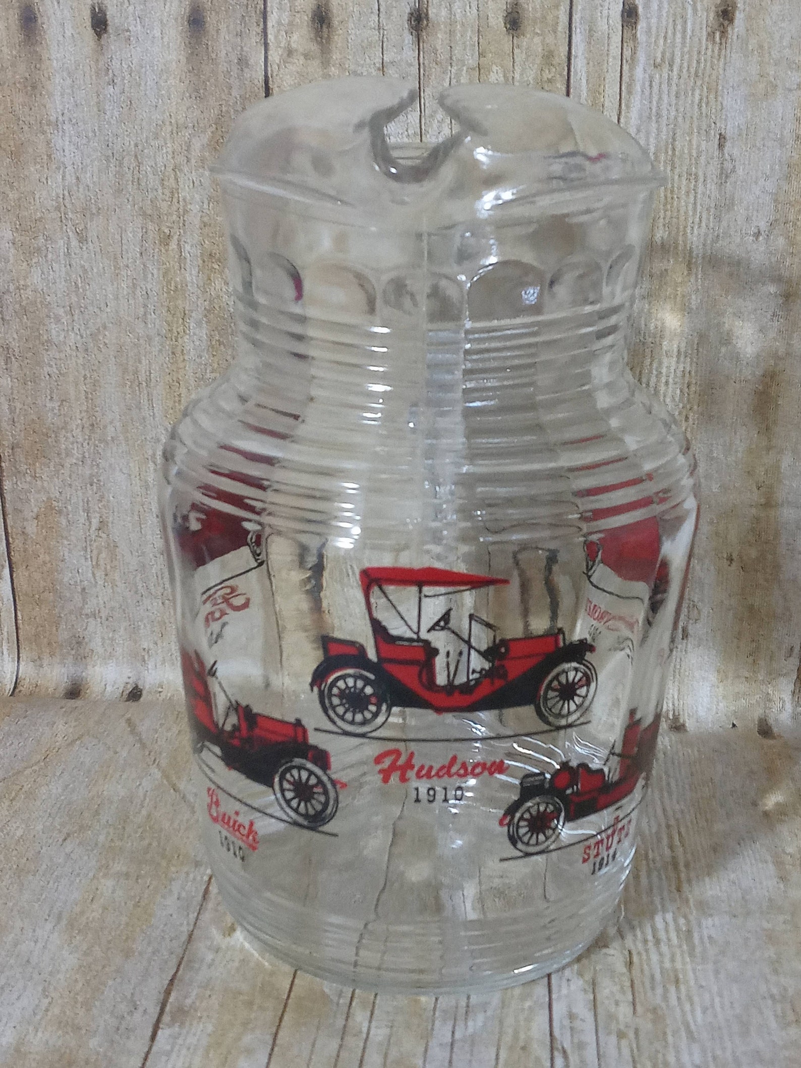 Vintage Libbey Glass Cars Pitcher Ford 1908 Buick 1910 Hudson | Etsy