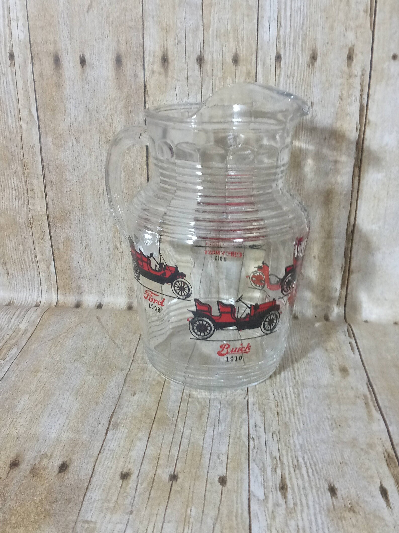 Vintage Libbey Glass Cars Pitcher Ford 1908 Buick 1910 Hudson | Etsy