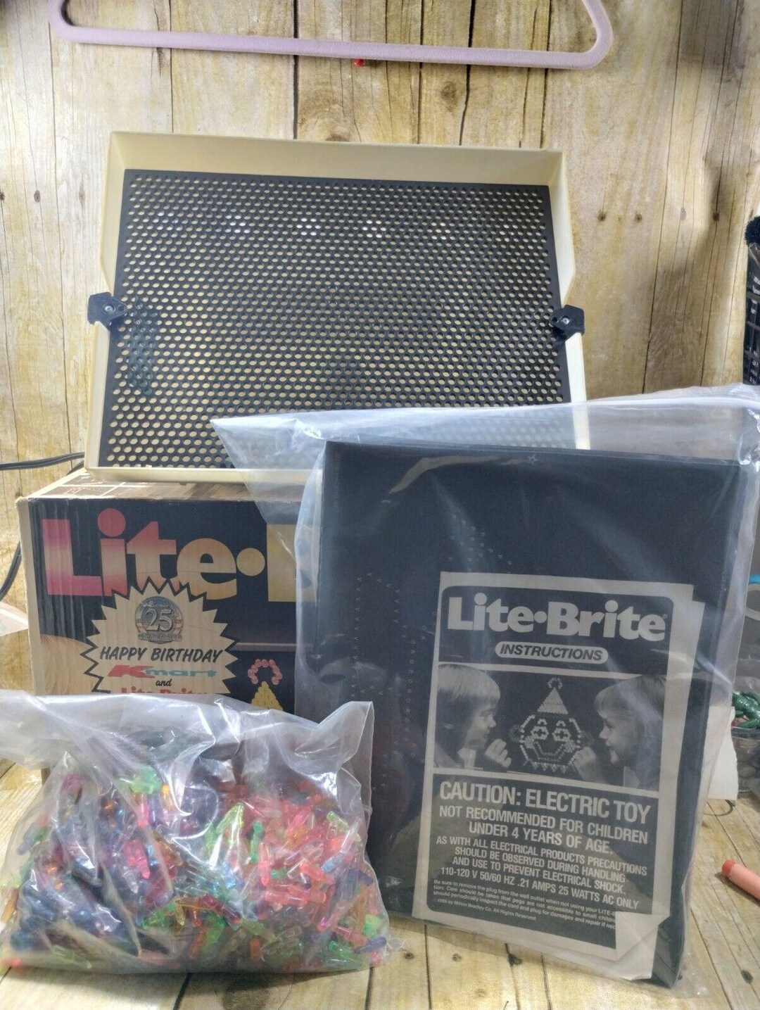 LITE BRITE Hasbro Toy Light Bright Vintage 1986 W/ Original Box Kmart ...