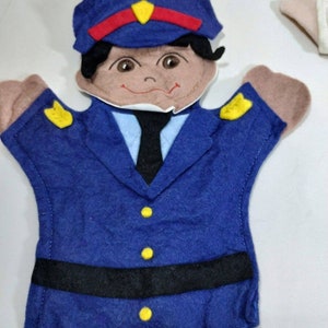 CREATIVE EDUCATION Felt Hand Puppets 1st Responders Doctor Police ...