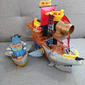 Imaginext Pirate Shark Pirate Ship & Submarine Set of 2 - Etsy