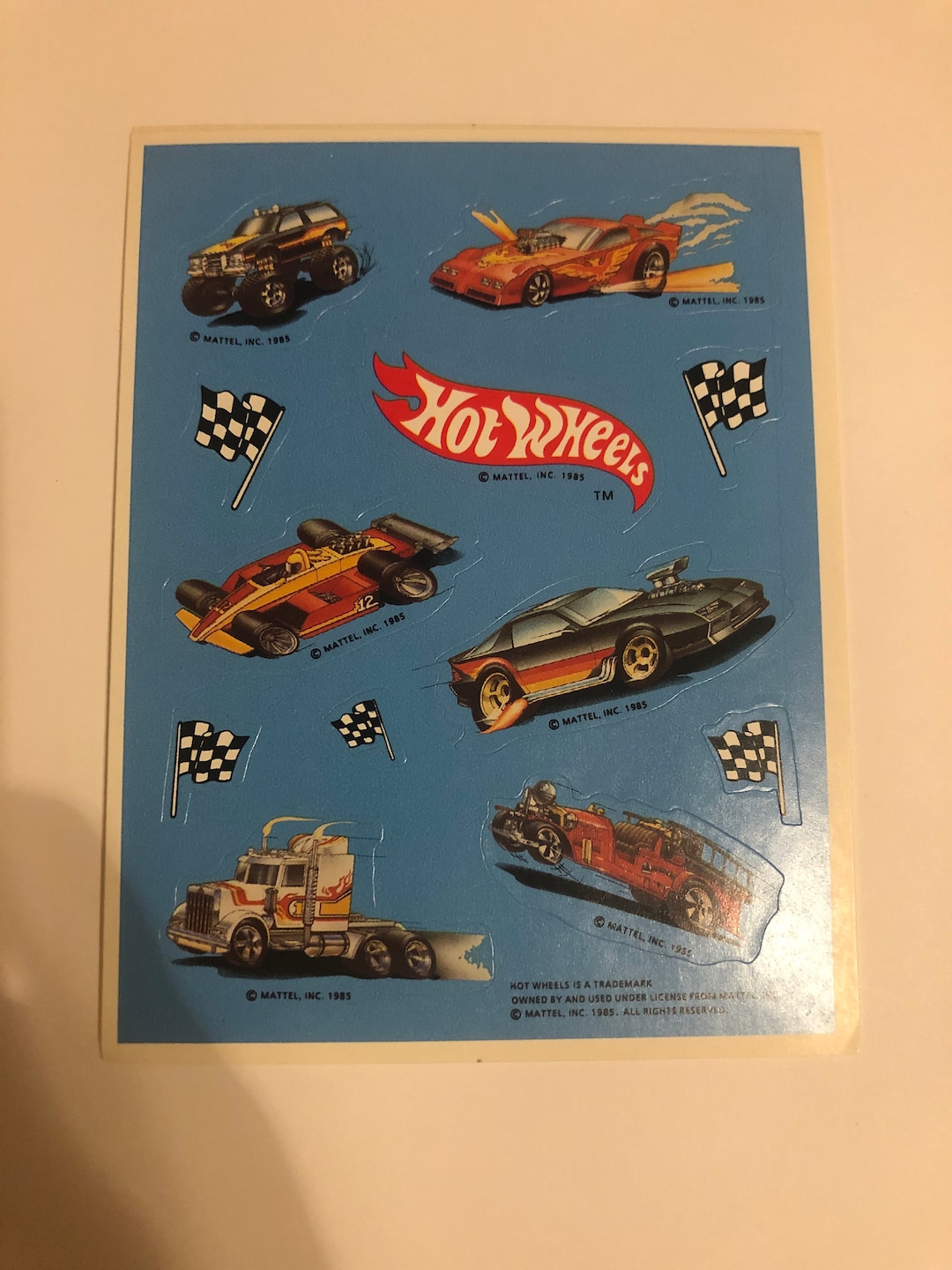 Vintage Mattel, Inc. Hot Wheels Car Sticker Sheet 12 Stickers Total ...
