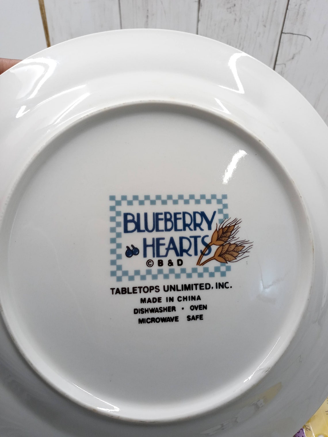 Vtg Blueberry Hearts Dinnerware by Tabletops Unlimited Hearts, Ribbon ...