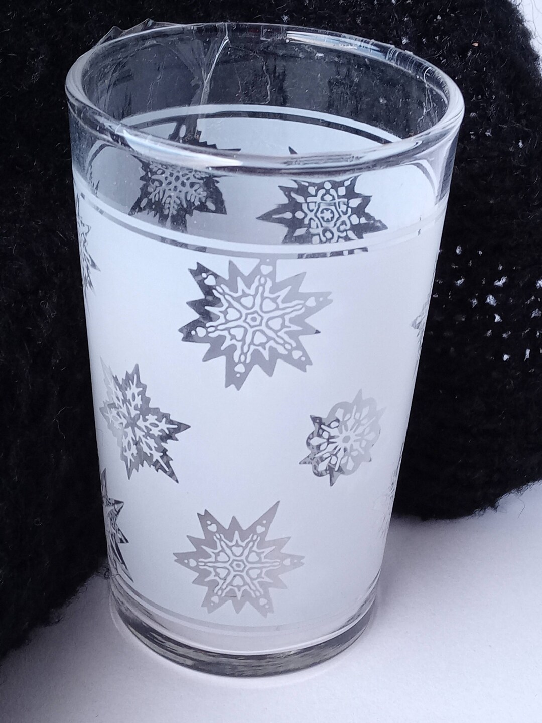 Vintage Federal Glass Frosted Snowflake Juice Tumblers Set of 4 (shelf ...