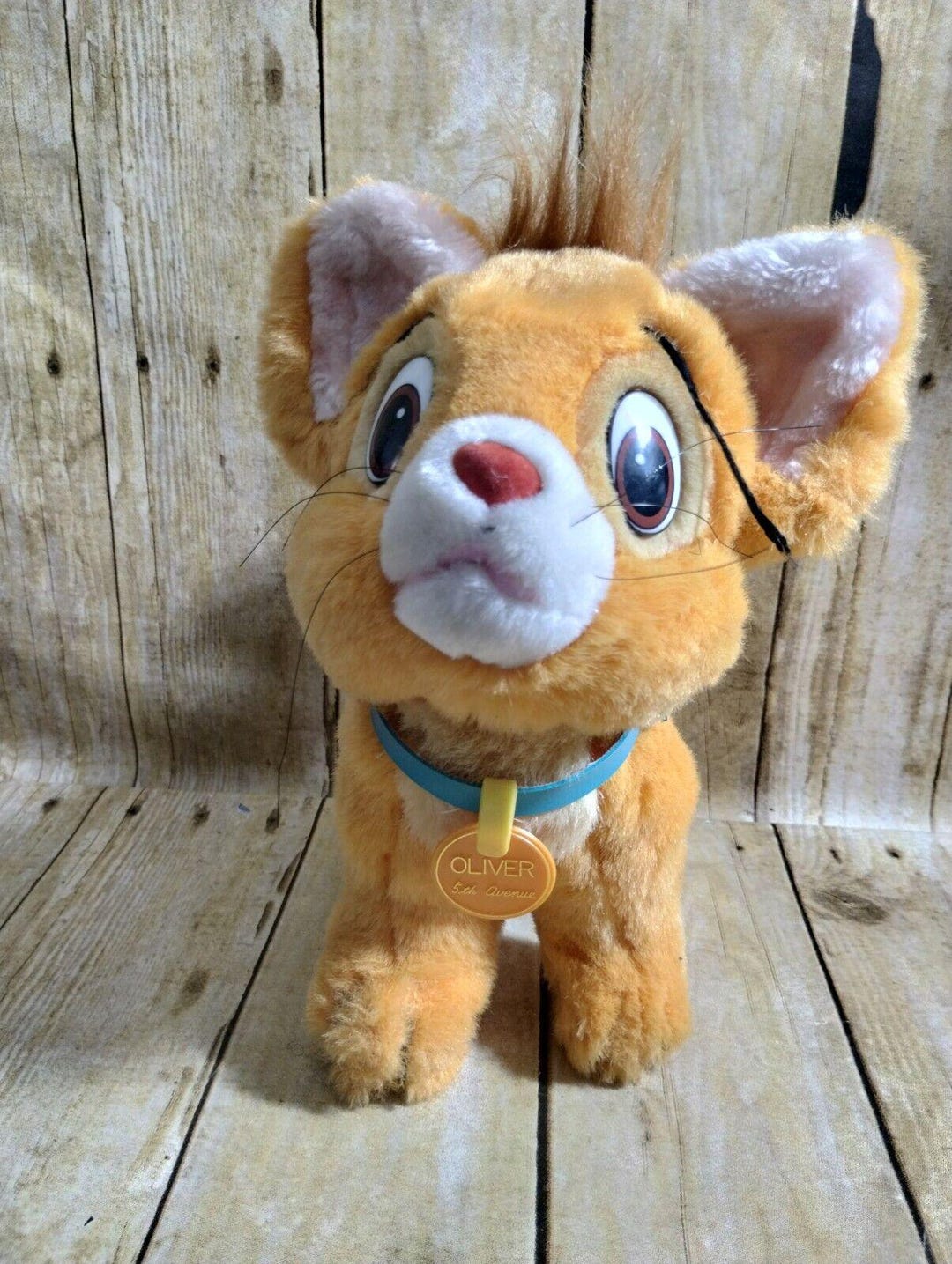 Vintage 1988 Disney Oliver and Company Cat Plush Stuffed Animal Toy ...