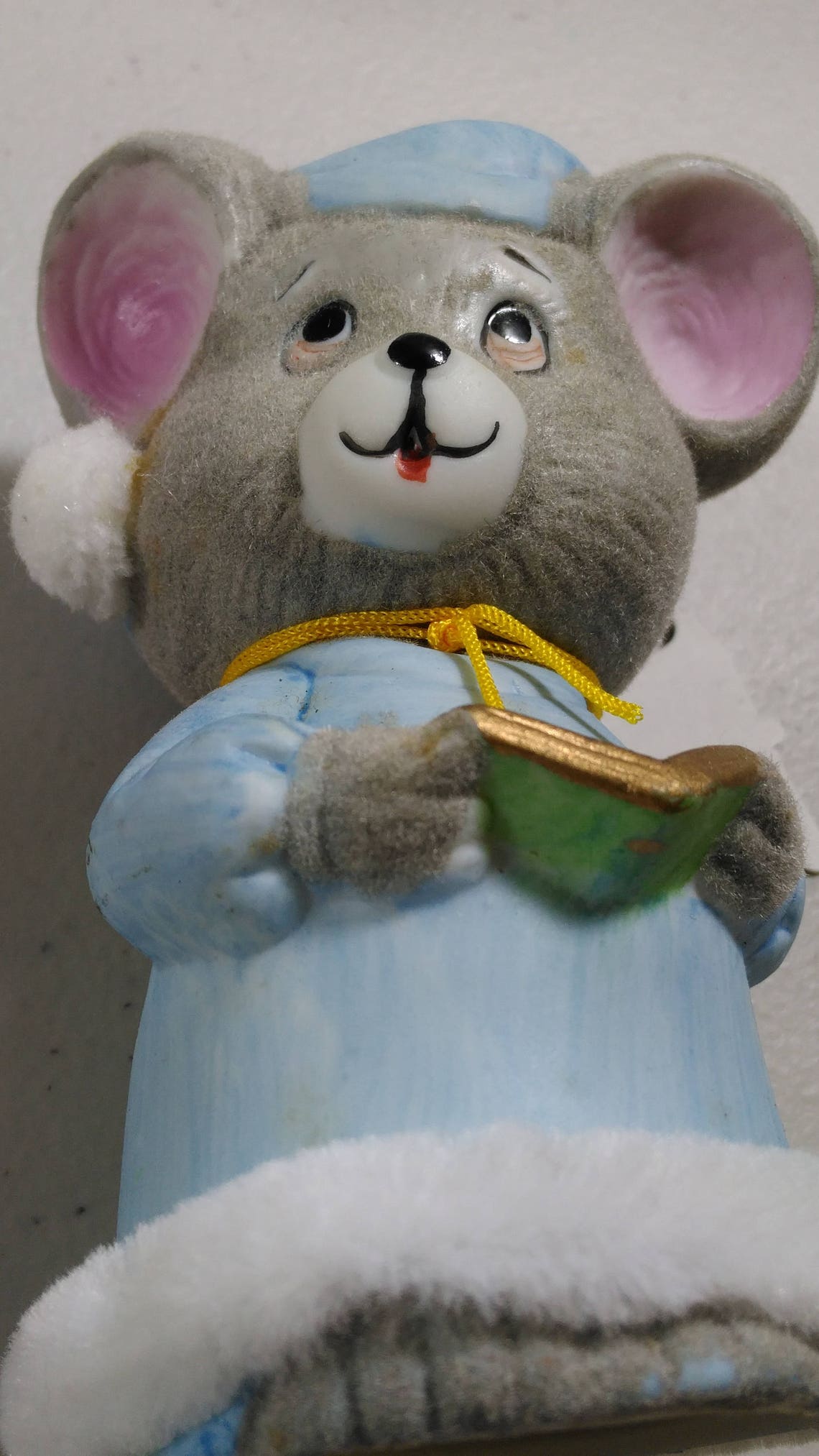 Jasco Bedtime Critters Bell Mouse in Night Cap and Gown Hand | Etsy