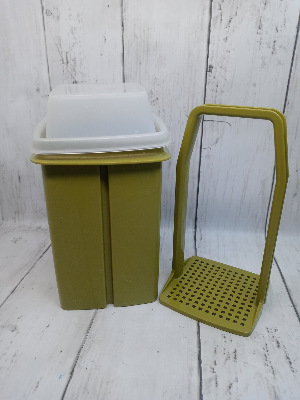 Vintage Tupperware Green Pickle Holder 3pc Set bin7 | Etsy